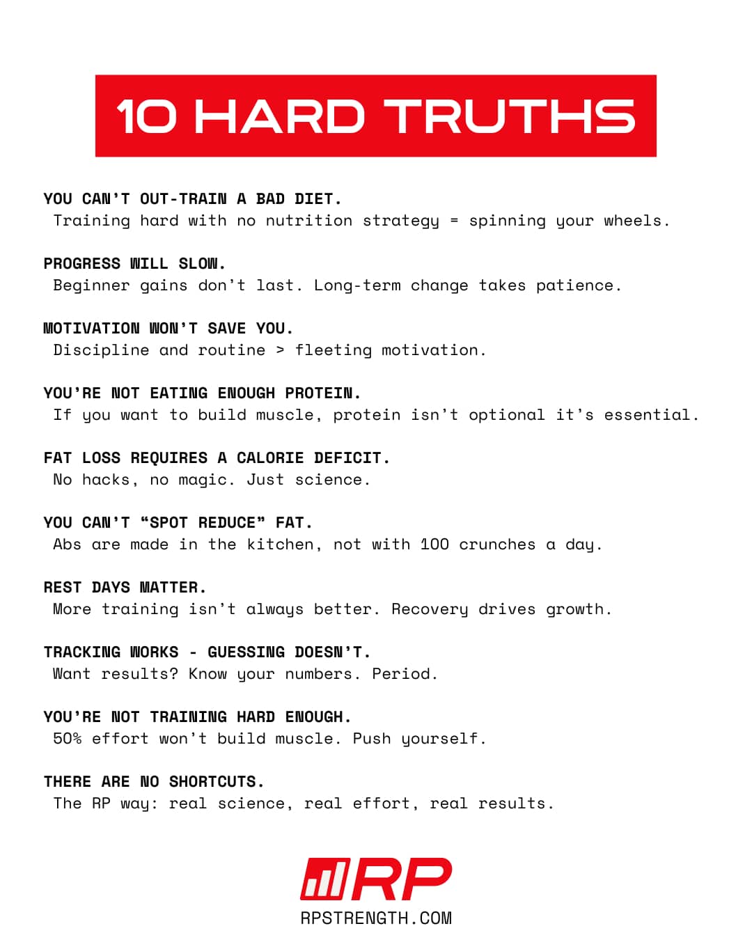 10 HARD TRUTHS from RP STRENGTH - FABULOUS PHYSIQUES